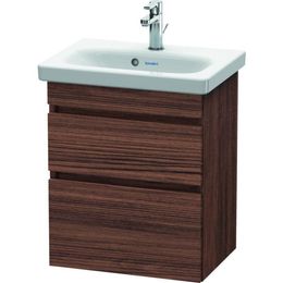 Duravit DuraStyle Waschtisch-Unterschrank DS640302121 50 x 36,8 cm, nussbaum dunkel, 2 Schubk&auml;sten, wandh&auml;ngend