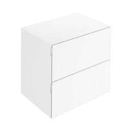 KEUCO Edition 11 Art Sideboard 32542310800 80x70x49cm, 2 Frontausz&uuml;ge, Lack seidenmatt, Glas satiniert, wei&szlig;