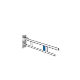HEWI System 900 Mobiler St&uuml;tzklappgriff 900.50.420XA Ausladung 850 mm, Edelstahl matt geschliffen, links, Sp&uuml;lausl&ouml;sung Funk