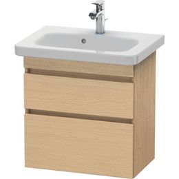 Duravit DuraStyle Waschtisch-Unterschrank DS647903030 58 x 36,8 cm, Eiche natur, 2 Schubk&auml;sten, wandh&auml;ngend