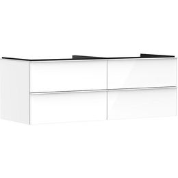 Hansgrohe Xelu Q Waschtischunterschrank 54086700 1360x485x550mm, 4 Schubk&auml;sten, wei&szlig; hochglanz, mattwei&szlig;