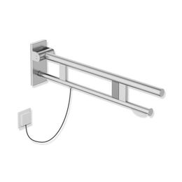 HEWI System 900 St&uuml;tzklappgriff 900.50.131XA Ausladung 750 mm, Edelstahl matt geschliffen, rechts