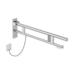 HEWI System 900 St&uuml;tzklappgriff 900.50.189XA Ausladung 850 mm, Edelstahl matt geschliffen, rechts