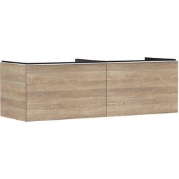 Hansgrohe Xelu Q Waschtischunterschrank 54072700 1560x485x550mm, 2 Schubk&auml;sten, Eiche Natur, mattwei&szlig;