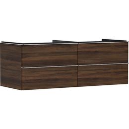 Hansgrohe Xelu Q Waschtischunterschrank 54089000 1360x485x550mm, 4 Schubk&auml;sten, Nussbaum dunkel, chrom
