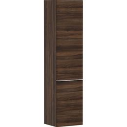 Hansgrohe Xelu Q Hochschrank 54142700 370x400x1650mm, T&uuml;ranschlag rechts, Nussbaum dunkel, mattwei&szlig;