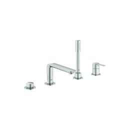 Grohe Lineare Wannenarmatur 19577DC1 supersteel, 4-Loch-Wannen-Armatur, Auslauf 220 mm