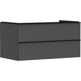 Hansgrohe Xelu Q Waschtischunterschrank 54079670 980x485x550mm, 2 Schubk&auml;sten, diamantgrau matt, mattschwarz