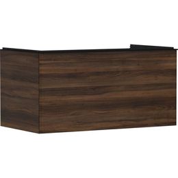 Hansgrohe Xelu Q Waschtischunterschrank 54061670 980x485x550mm, mit Schubkasten, Nussbaum dunkel, mattschwarz