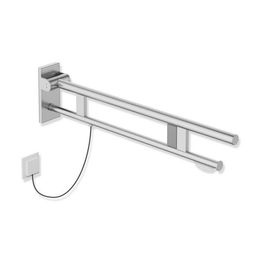 HEWI System 900 St&uuml;tzklappgriff 900.50.132XA Ausladung 850 mm, Edelstahl matt geschliffen, rechts