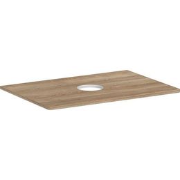 Hansgrohe Xelu Q Konsole 54113230 780 x 550 mm, Ausschnitt mittig, Aufsatzwaschtisch ohne Hahnloch, Eiche Natur