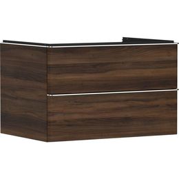 Hansgrohe Xelu Q Waschtischunterschrank 54077000 780x485x550mm, 2 Schubk&auml;sten, Nussbaum dunkel, chrom