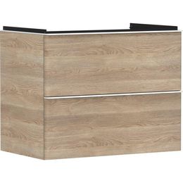 Hansgrohe Xelu Q Waschtischunterschrank 54029700 780x605x475mm, 2 Schubladen, Eiche Natur, mattwei&szlig;