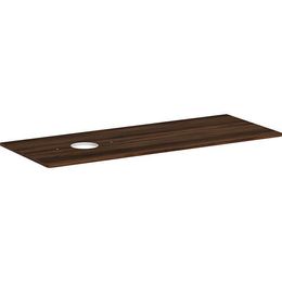 Hansgrohe Xelu Q Konsole 54116630 1360 x 550 mm, Ausschnitt links, Aufsatzwaschtisch ohne Hahnloch, Nussbaum dunkel