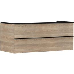 Hansgrohe Xelu Q Waschtischunterschrank 54084670 1180x485x550mm, 2 Schubk&auml;sten, Eiche Natur, mattschwarz