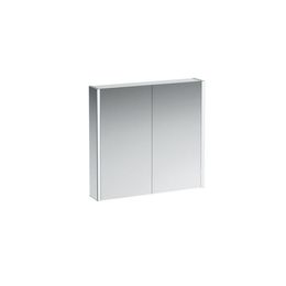 Laufen Frame 25 LED-Spiegelschrank 4085539001451, 80cm, 2 T&uuml;ren, Seite wei&szlig;, Ambientelicht