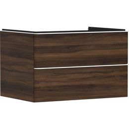 Hansgrohe Xelu Q Waschtischunterschrank 54077700 780x485x550mm, 2 Schubk&auml;sten, Nussbaum dunkel, mattwei&szlig;