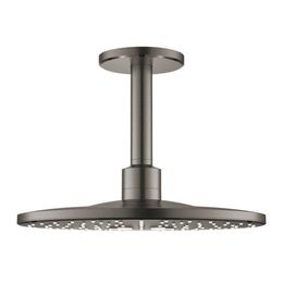 Grohe Rainshower Kopfbrauseset 26477AL0 hard graphite geb&uuml;rstet, mit Deckenauslass 142mm, 2 Stahlarten