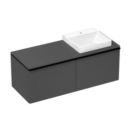 Hansgrohe Xelu Q Waschtischunterschrank 54067670 1360x485x550mm, 2 Schubk&auml;sten, diamantgrau matt, mattschwarz