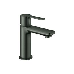 Grohe Lineare Waschtisch-Einhebelmischer 23791AL1 hard graphite geb&uuml;rstet, XS-Size, glatter K&ouml;rper, Push-open Ablaufgarnitur