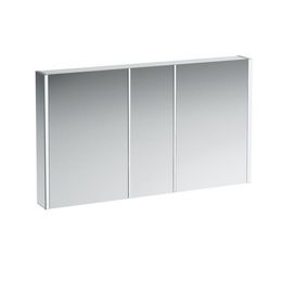 Laufen Frame 25 LED-Spiegelschrank H4087549001451, 130cm, 3 T&uuml;ren, Seite wei&szlig;, Ambientelicht
