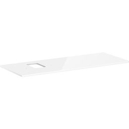 Hansgrohe Xelu Q Konsole 54123050 1360 x 550 mm, Ausschnitt links, Aufsatzwaschtisch mit Hahnloch, wei&szlig; hochglanz