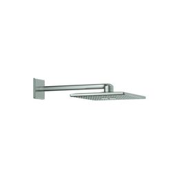Grohe Rainshower Kopfbrauseset 26479DC0 supersteel, Brausearm 43 cm, 2 Strahlarten