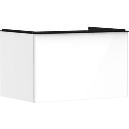 Hansgrohe Xelu Q Waschtischunterschrank 54054670 780x485x550mm, mit Schubkasten, wei&szlig; hochglanz, mattschwarz