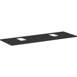 Hansgrohe Xelu Q Konsole 54126910 1560 x 550 mm, 2 Ausschnitte, Aufsatzwaschtisch mit Hahnloch, diamantgrau matt