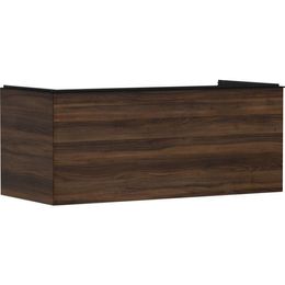 Hansgrohe Xelu Q Waschtischunterschrank 54065670 1180x485x550mm, Schubkasten, Nussbaum dunkel, mattschwarz