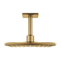 Grohe Rainshower Kopfbrauseset 26481GN0 cool sunrise geb&uuml;rstet, Deckenauslass 142mm, 2 Strahlarten