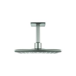Grohe Rainshower Kopfbrauseset 26481DC0 supersteel, Deckenauslass 14,2 cm, 2 Strahlarten