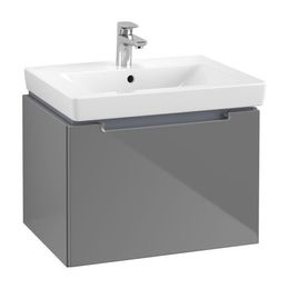 Villeroy & Boch Villeroy & Boch Subway 2.0 Waschtisch-Unterschrank A68710FP 58,7x42x45,4cm, 1 Auszug, Griff chrom, glossy grey