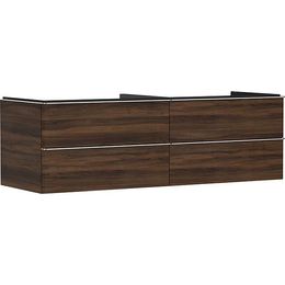 Hansgrohe Xelu Q Waschtischunterschrank 54093000 1560x485x550mm, 4 Schubk&auml;sten, Nussbaum dunkel, chrom