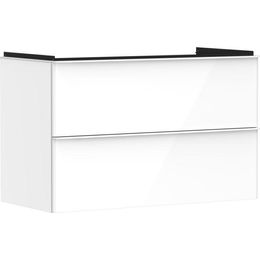 Hansgrohe Xelu Q Waschtischunterschrank 54031700 980x605x475mm, 2 Schubladen, wei&szlig; hochglanz, mattwei&szlig;