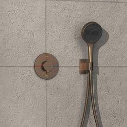 Hansgrohe ShowerSelect Comfort S Brausethermostat 15556140 brushed bronze, Unterputz, f&uuml;r 2 Verbraucher, mit integrierter Sicherungskombination