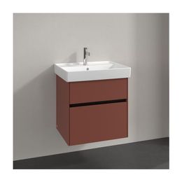 Villeroy & Boch Villeroy und Boch Collaro Waschtischunterschrank C00800AH 55,4x54,6x44,4cm, Waschbecken mittig, wine red