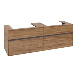 Villeroy & Boch Villeroy und Boch Collaro Waschtischunterschrank C02400RH 160x54,8x50cm, f&uuml;r 2 Waschtische, Kansas Oak