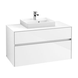 Villeroy & Boch Villeroy & Boch Collaro Waschtischunterschrank C01600DH 100x54,8x50cm, Waschtisch mittig, Glossy White