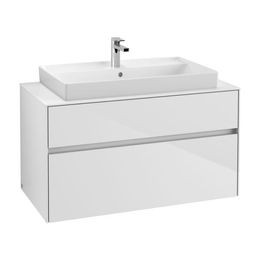 Villeroy & Boch Villeroy & Boch Collaro Waschtischunterschrank C02000DH 100x54,8x50cm, Waschtisch mittig, Glossy White