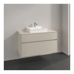 Villeroy & Boch Villeroy und Boch Collaro Waschtischunterschrank C01600VN 100x54,8x50cm, Waschtisch mittig, cashmere grey