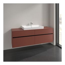 Villeroy & Boch Villeroy und Boch Collaro Waschtischunterschrank C02800AH 160x54,8x50cm, Waschtisch mittig, wine red