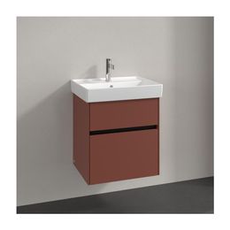 Villeroy & Boch Villeroy und Boch Collaro Waschtischunterschrank C00700AH 51x54,6x41,4cm, Waschbecken mittig, wine red