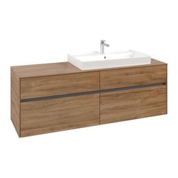 Villeroy & Boch Villeroy und Boch Collaro Waschtischunterschrank C02700RH 160x54,8x50cm, Waschtisch rechts, Kansas Oak