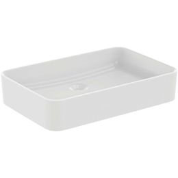 Ideal Standard Conca Aufsatzschale T3698V1 ohne Hahnloch und &Uuml;berlauf, eckig 600 x 400 mm, seidenwei&szlig;