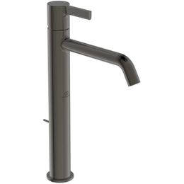 Ideal Standard Joy Waschtischarmatur BC781A5 mit verl&auml;ngertem Sockel, mit Ablaufgarnitur, Ausladung 170mm, Magnetic Grey