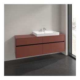 Villeroy & Boch Villeroy und Boch Collaro Waschtischunterschrank C02700AH 160x54,8x50cm, Waschtisch rechts, wine red