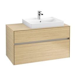 Villeroy & Boch Villeroy & Boch Collaro Waschtischunterschrank C01800VJ 100x54,8x50cm, Waschtisch rechts, Nordic Oak