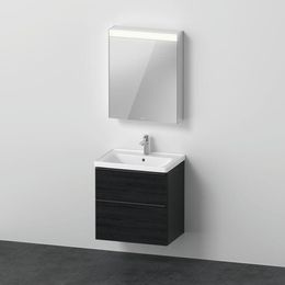 Duravit D-Neo M&ouml;bel-Set DE0115R1616 650mm, Anschlag rechts, Eiche Schwarz