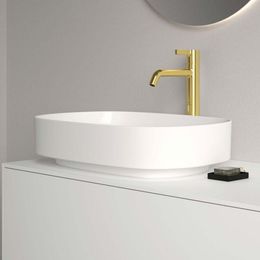 Ideal Standard Joy Waschtischarmatur BC781A2 mit verl&auml;ngertem Sockel, mit Ablaufgarnitur, Ausladung 170mm, Brushed Gold